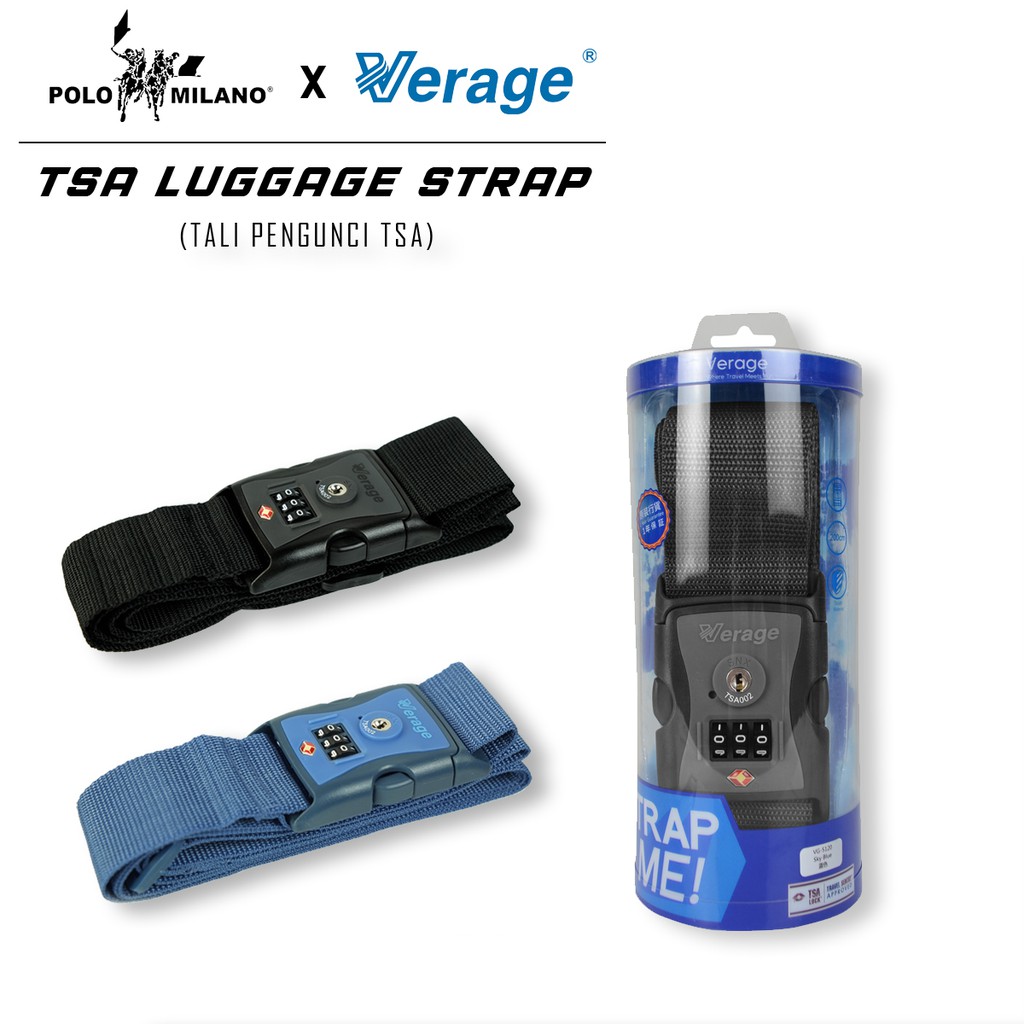 Jual Polo Milano x Verage TSA Luggage Strap | Shopee Indonesia