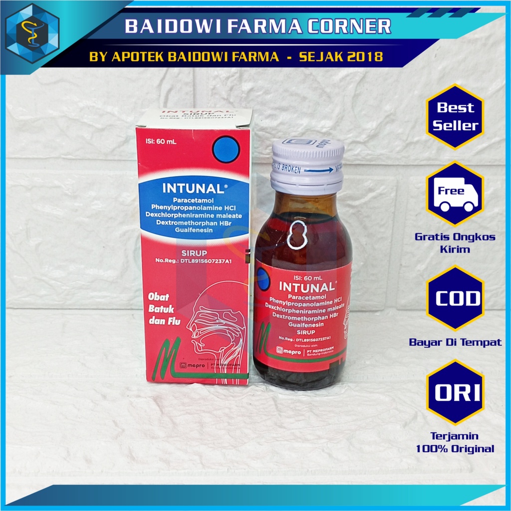 Jual INTUNAL SYRUP OBAT BATUK PILEK DEMAM 60 ML | Shopee Indonesia