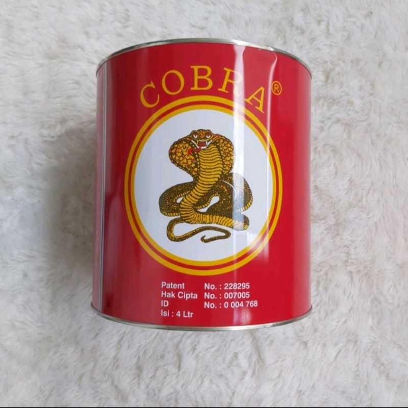 Jual Thinner Tiner Cobra Merah Besar High Gloss ND 4 Liter | Shopee ...