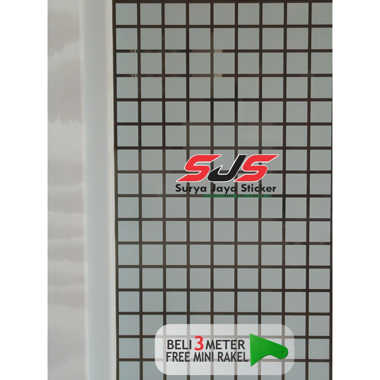 Jual STICKER/STIKER KACA KOTAK KOTAK PUTIH | Shopee Indonesia