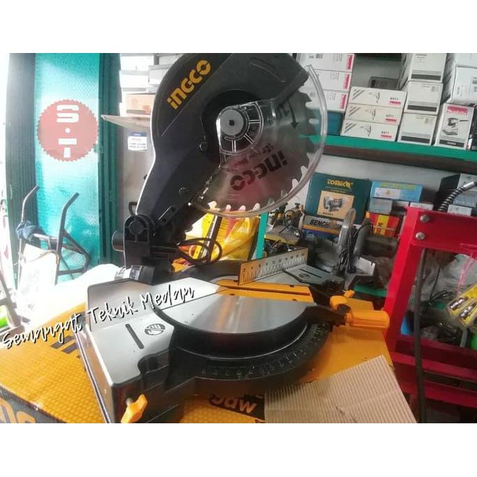 Jual Ini Crosscut Miter Saw Mitersaw Potong Kayu Aluminium Ingco 10 ...