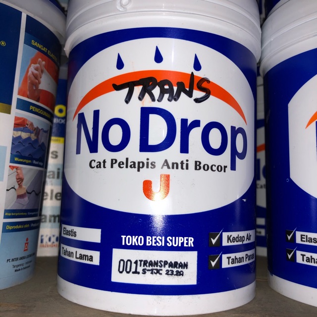 Jual Cat Pelapis Anti Bocor merk NO DROP 1kg warna TRANSPARAN / BENING | Shopee Indonesia