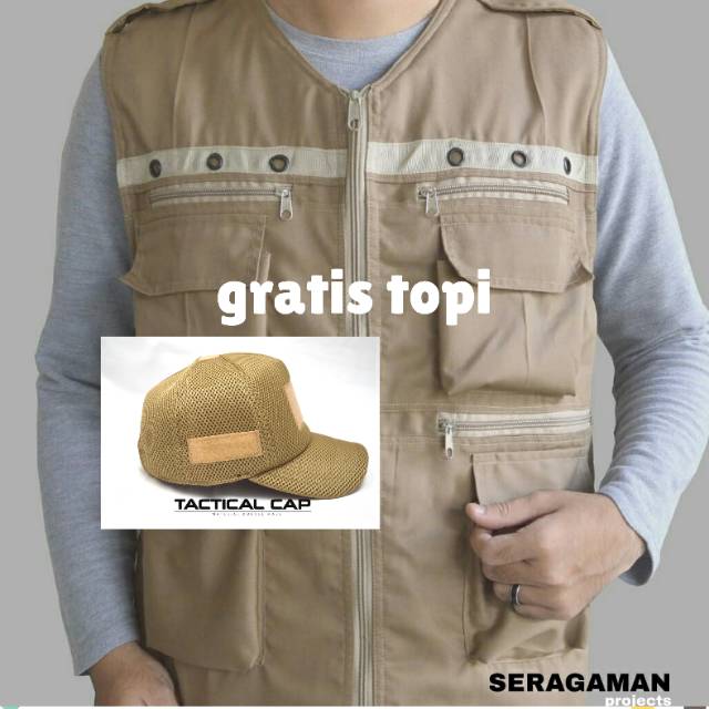 Jual ROMPI OUTDOOR MODEL TACTICAL TERBARU BAHAN DRILL BONUS TOPI ...