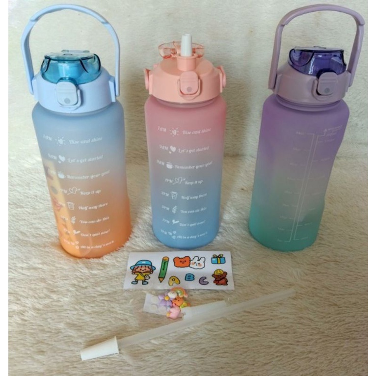 Jual Botol minum pelangi 2 liter 2L ( warna gradasi 2000mL) | Shopee ...