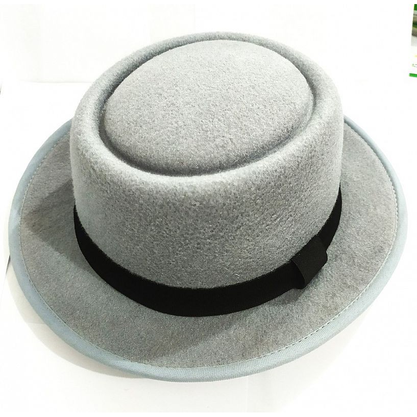 Jual Houseofcuff Topi Fedora Hat Pork Pie Hat Light Grey - Abu muda ...