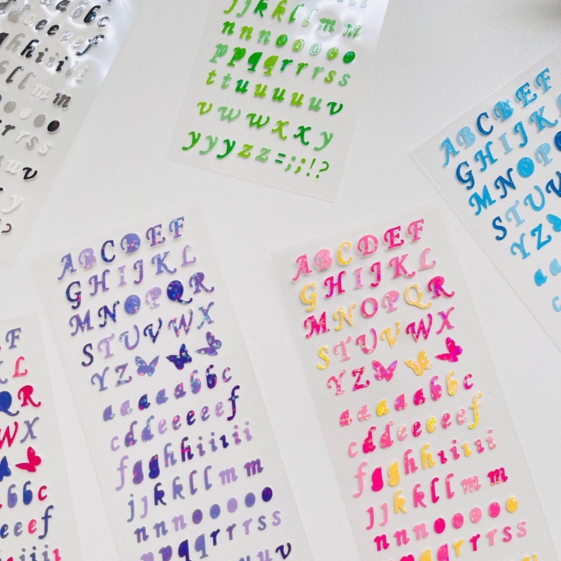 Jual [kstuffind] Stiker Hologram Motif Huruf Alphabet Glitter DIY ...