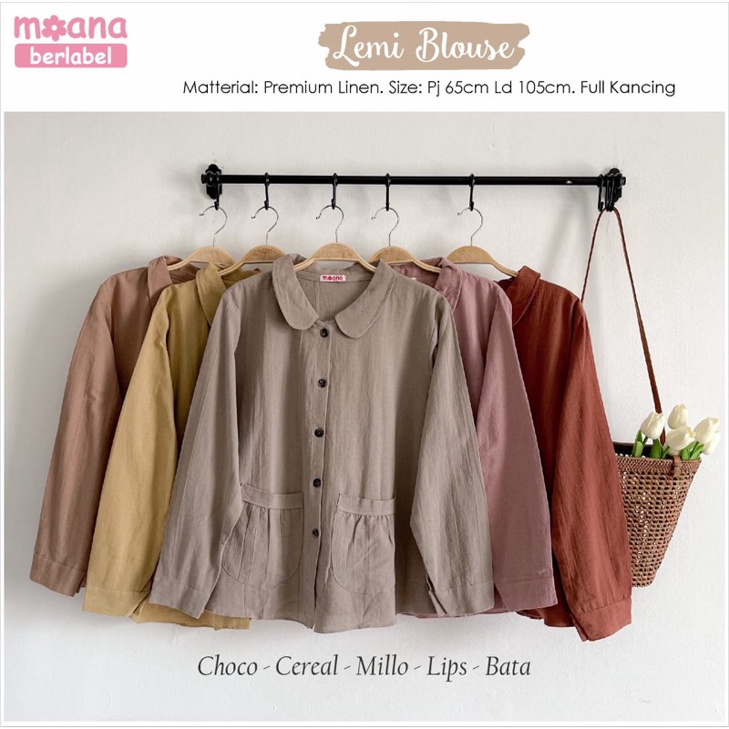 Jual LEMI BLOUSE ORIGINAL BY MOANA | Shopee Indonesia