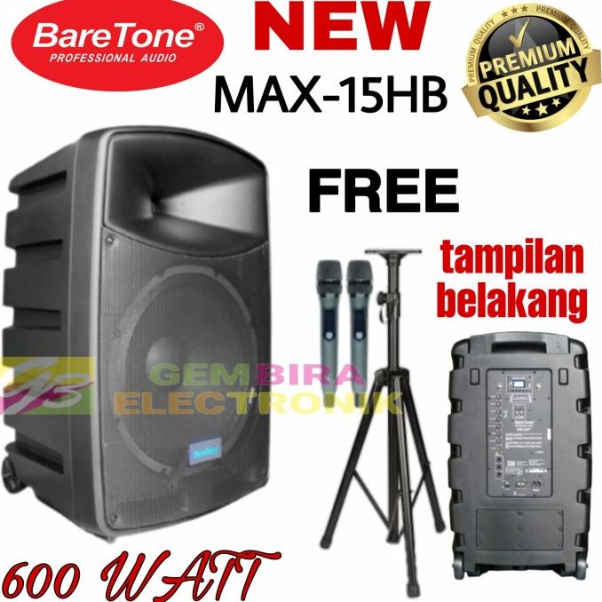 Jual Speaker Aktif Baretone 15 Inch Max15hb Portable Wireless Meeting