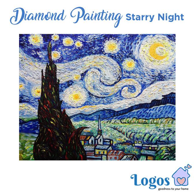 Jual BISA COD Diamond Painting The Starry Night Vincent van Gogh Modern ...