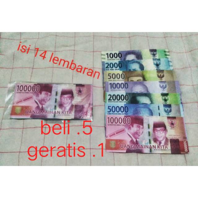 Jual Uang mainan anak murah meriah isi 14 lembaran | Shopee Indonesia