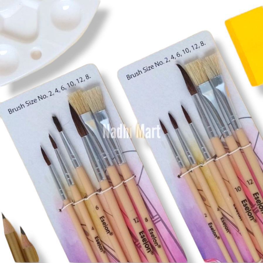 Jual ESELON KUAS LUKIS SET / KUAS LUKIS / KUAS PIPIH / KUAS LUKIS ...