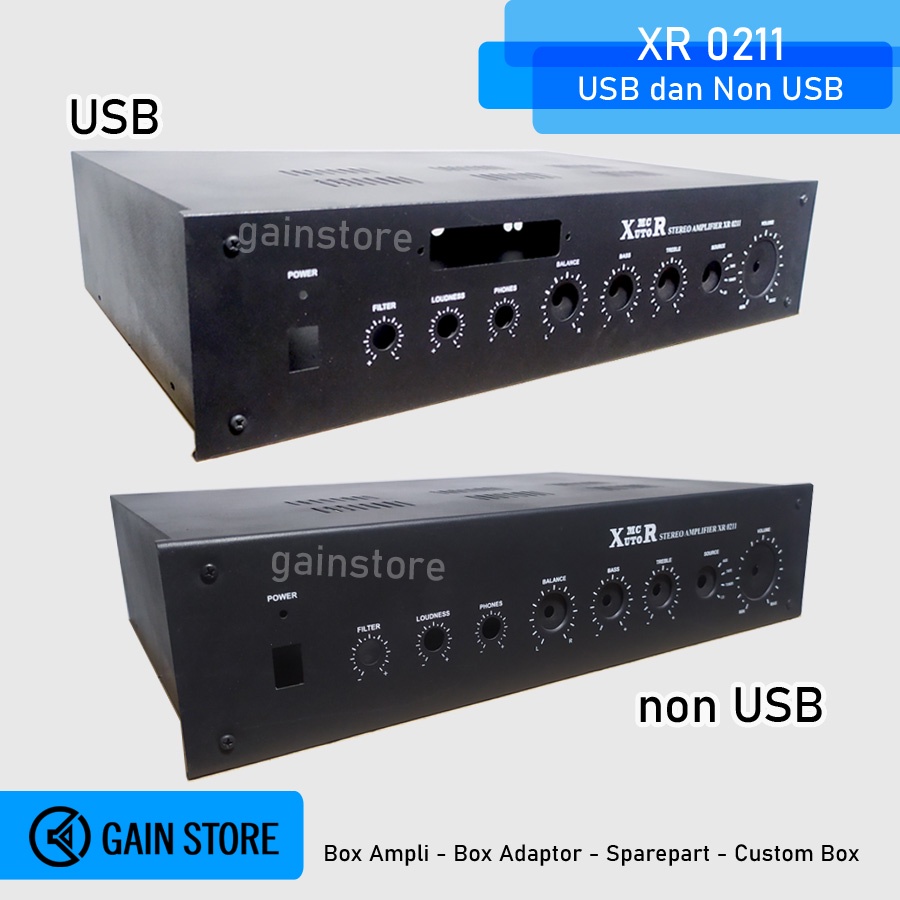 Jual Box Ampli Power Amplifier XR 0211 USB dan Non plat besi | Shopee Indonesia