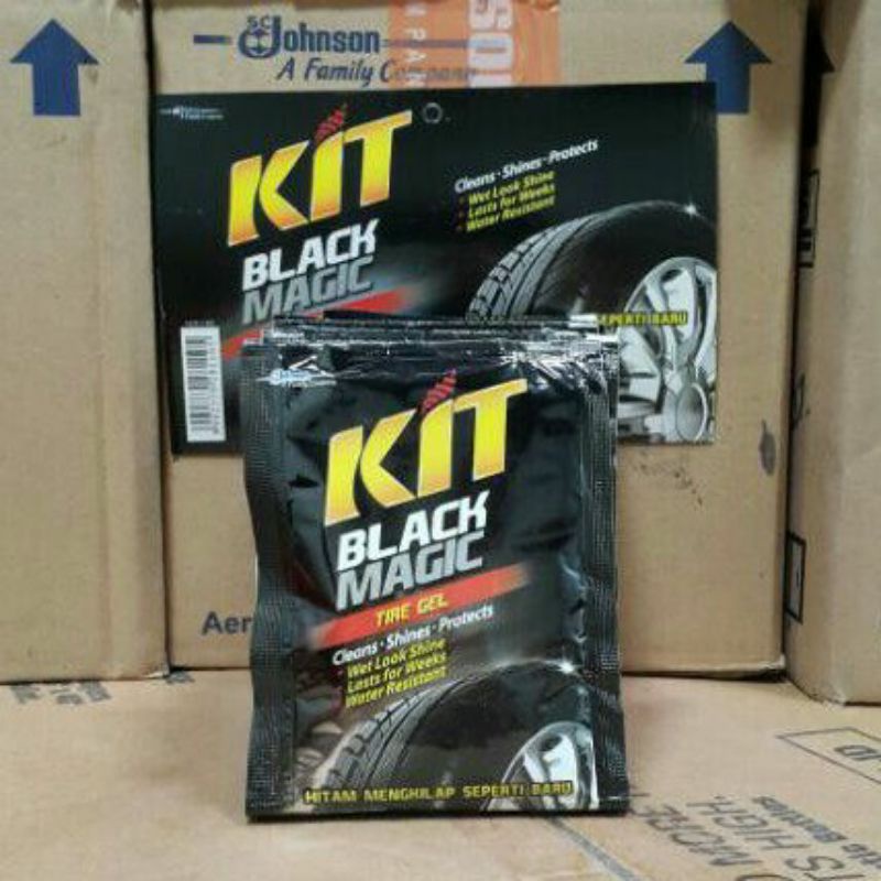 Jual SEMIR BAN PENGKILAP PELINDUNG BAN KIT BLACK MAGIC TIRE GEL SACHET ...