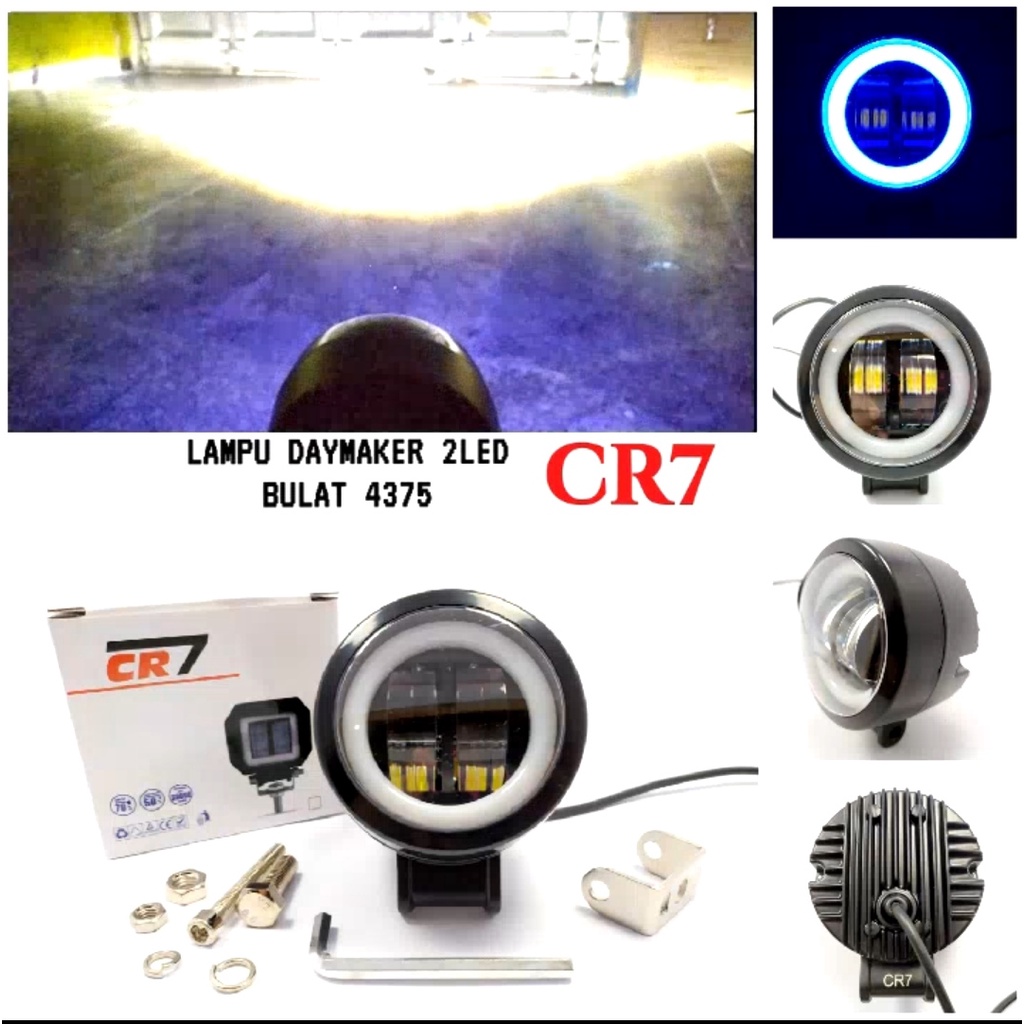 Jual Lampu Mini Daymaker 2 LED Cree Bulat Ring Angel Eyes Lampu Tembak ...