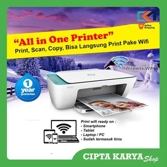 Jual Printer HP DeskJet 2623 Bisa Print Pakai Wi-Fi Print Scan Copy ...
