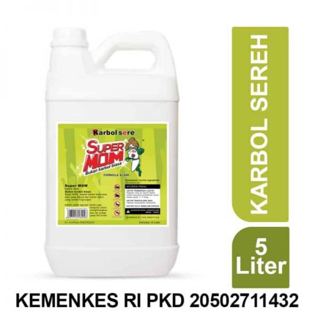 Jual SuperMom - Karbol Sereh 5L ( isi: 4 jerigen x 5Liter) | Shopee ...