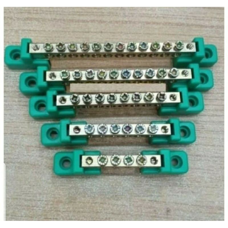 Jual Terminal Grounding 8x12mm/ Nol Arde Hijau 12 Pole baut M5 | Shopee ...
