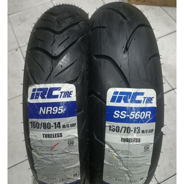 Jual Paket BAN PCX 160// Ban IRC 100/80-14 + 130/70-13 Tubeless ( PCX ...