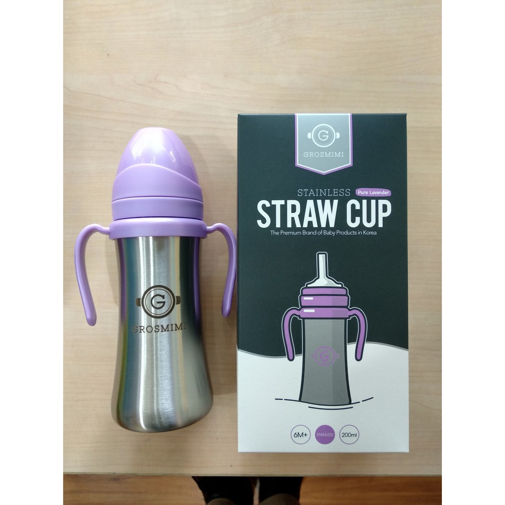 Jual Grosmimi Stainless Straw Cup 200ml | Shopee Indonesia
