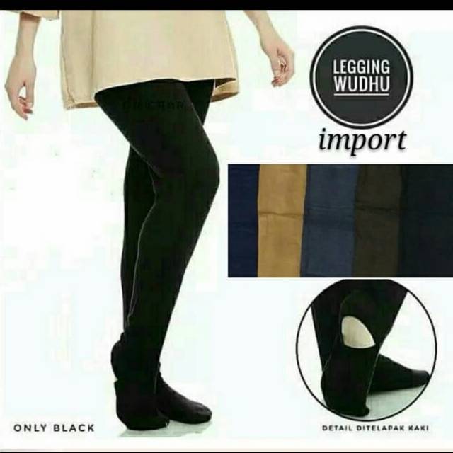 Jual Legging wudhu impor muslimah / stocking / Celana legging | Shopee ...