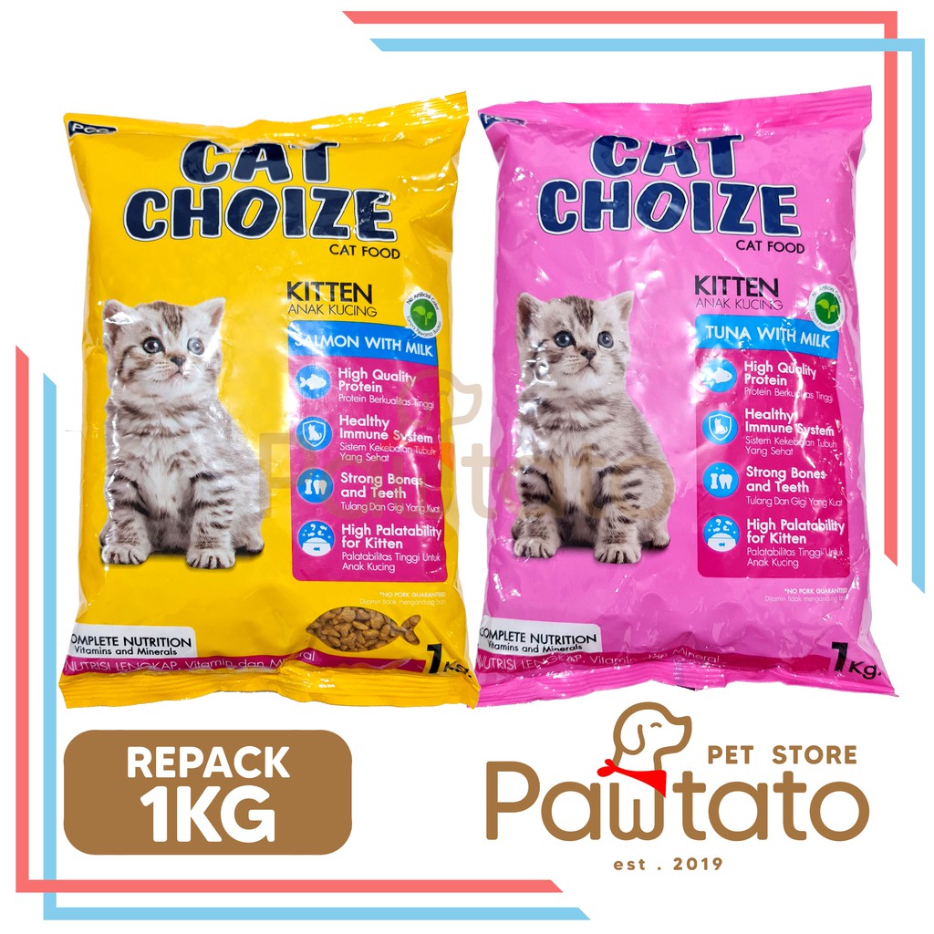 Jual Makanan Anak Kucing Cat Choize Kitten Tuna Salmon Milk 1KG Kemasan ...