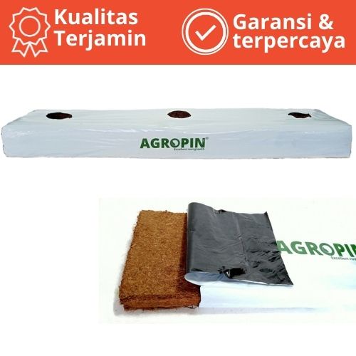 Jual AGROPIN Penganti rock wool Coco peat slab hydroponic drip ...