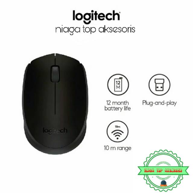 Jual Mouse/mouse logitech B170/mouse wireles/mouse tanpa kabel/mouse ...