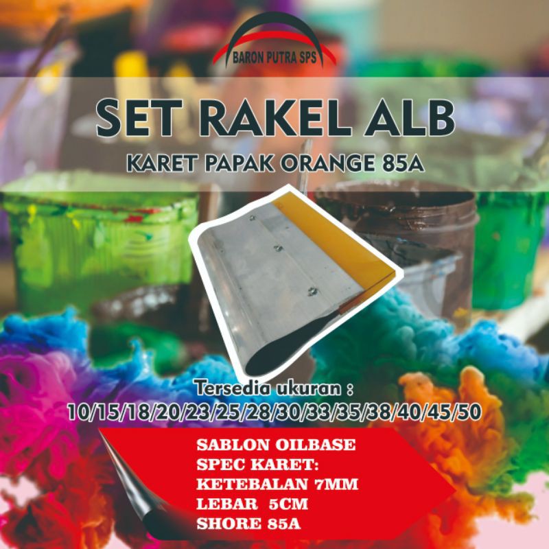 Jual SET RAKEL ALB KARET PAPAK ORANGE 85A 12,5CM | Shopee Indonesia