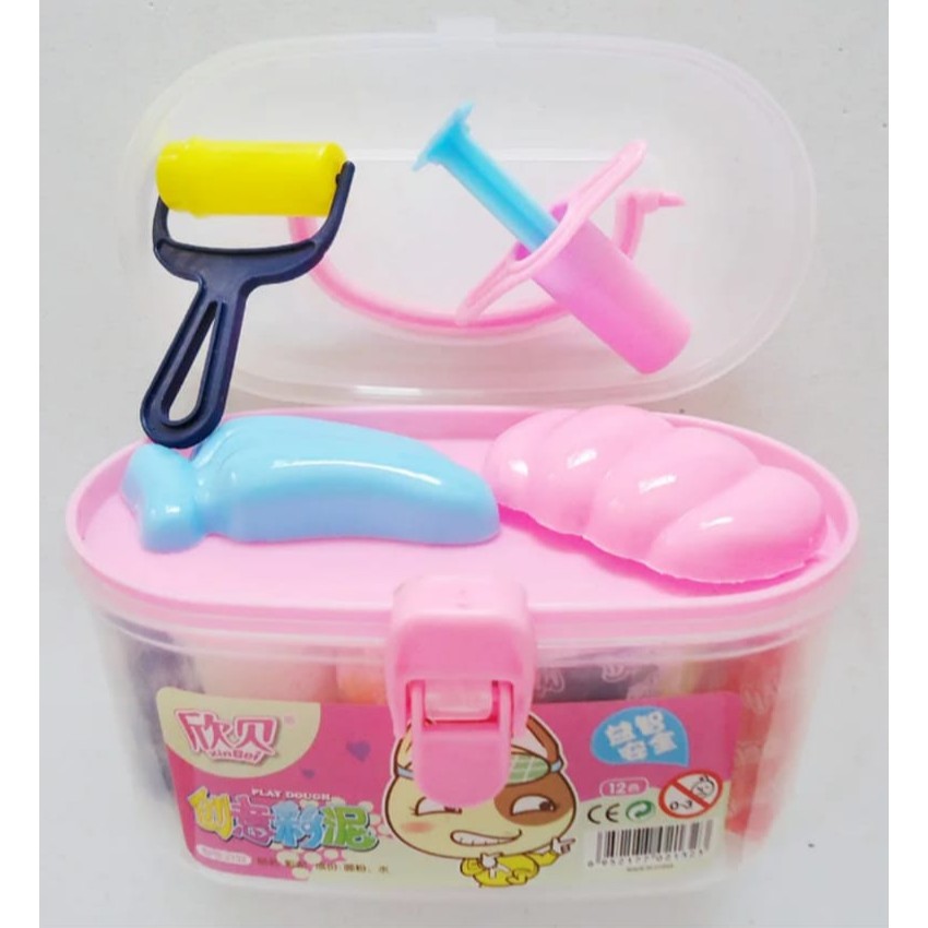 Jual [ONELA] Mainan Anak Playdough 12 Warna + 4 Alat | Shopee Indonesia