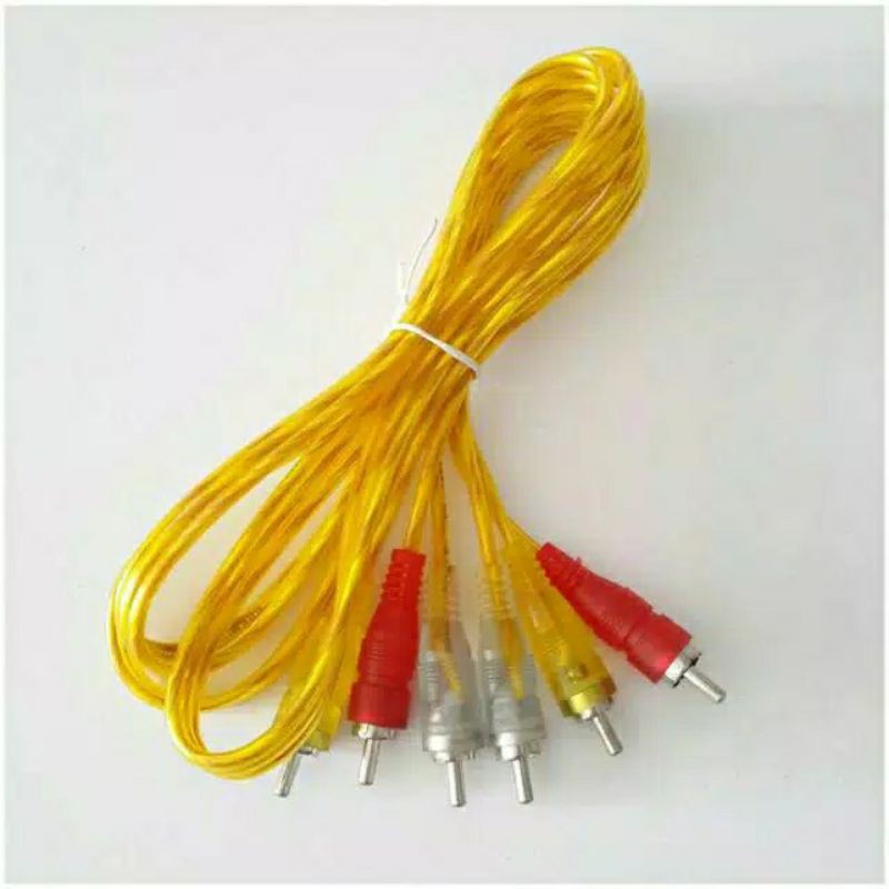 Jual Kabel rca 3-3 transparan | Shopee Indonesia
