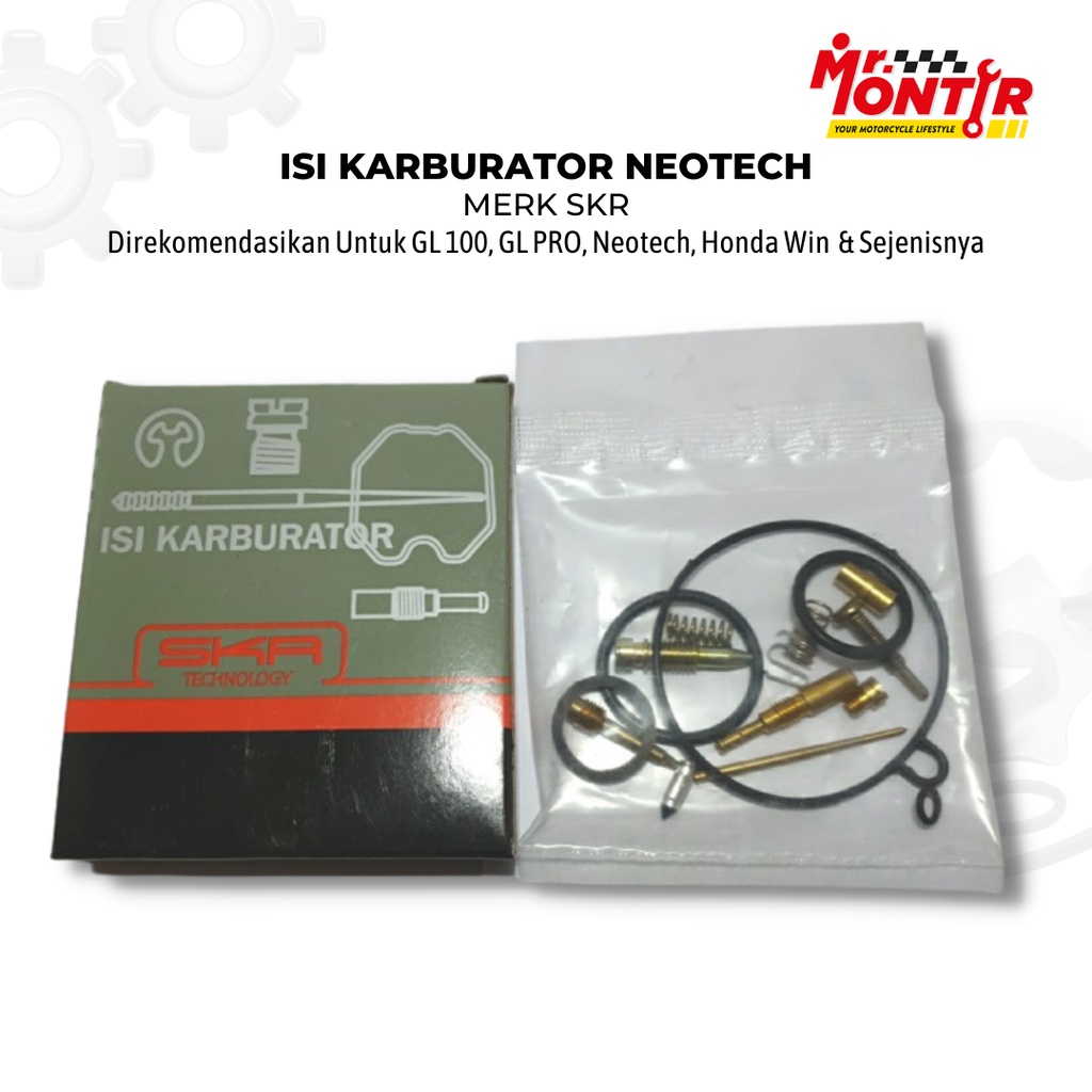 Jual ISI KARBURATOR GL PRO 100, NEOTECH, HONDA WIN MERK SKR REPAIR KIT | Shopee Indonesia