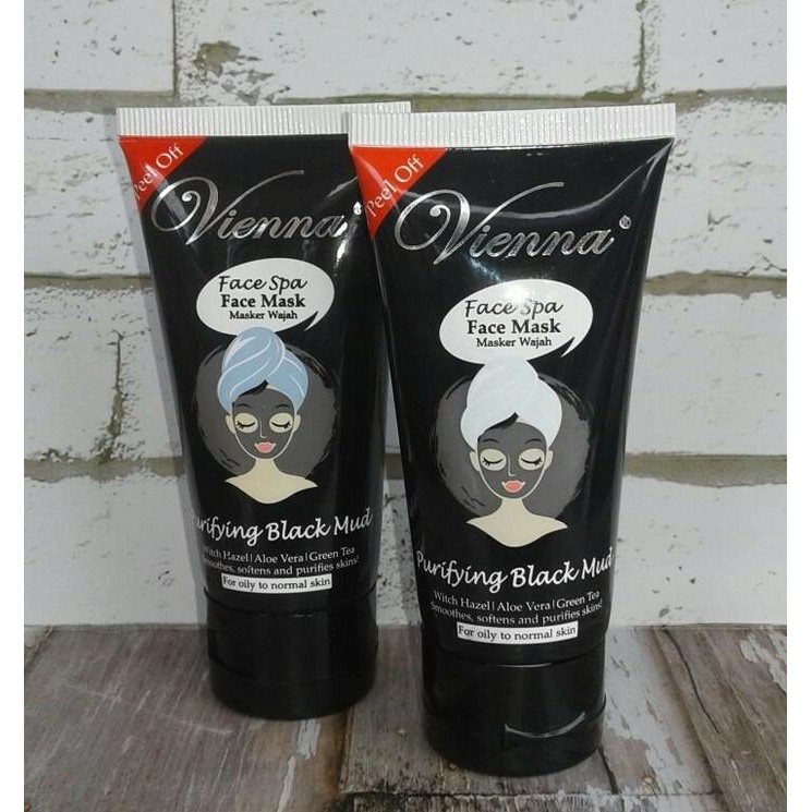 Jual ( Tube ) VIENNA FACE MASK PURIFYING BLACK MUD 50ML TUBE | Shopee ...