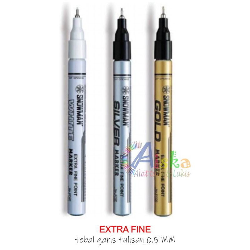 Jual Snowman Permament Marker (Gold, Silver, White) | Shopee Indonesia