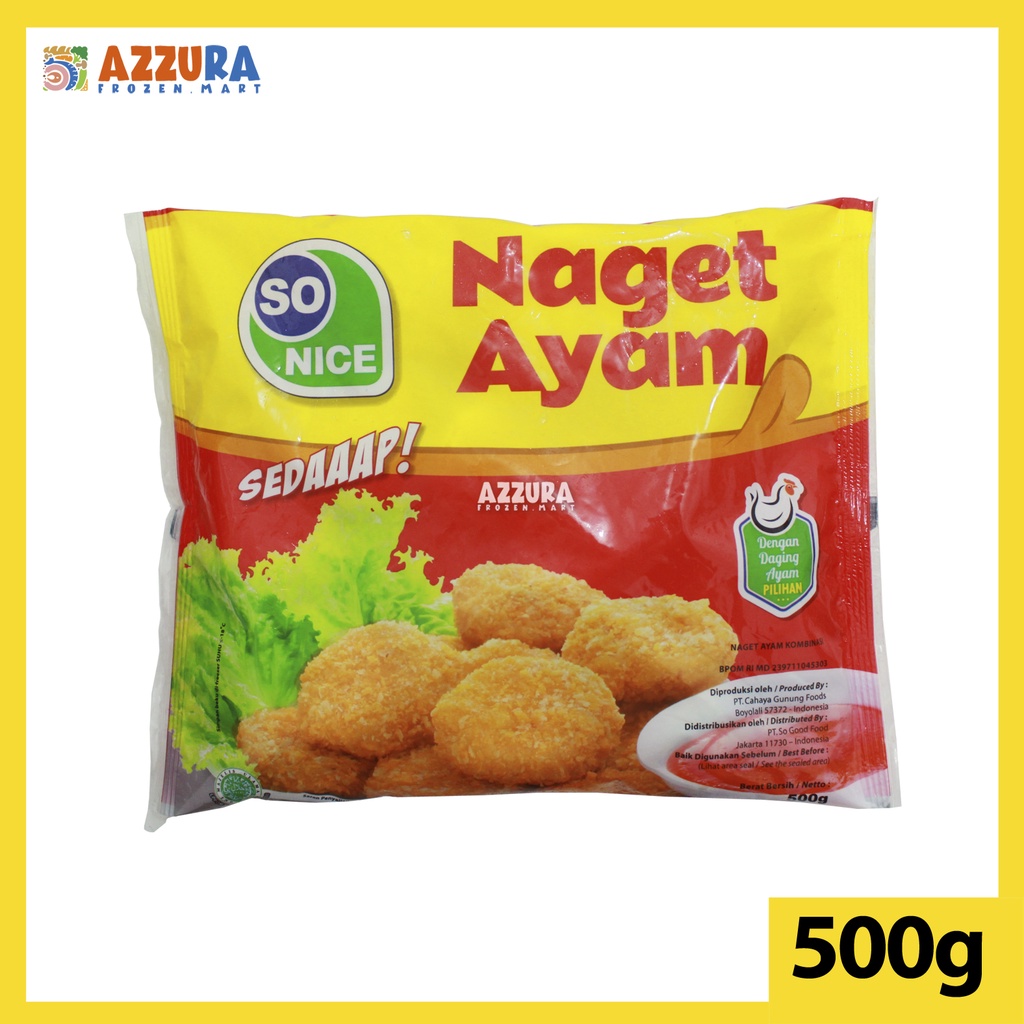 Jual So Nice Naget Ayam Sedap Chicken Nugget 500g | Shopee Indonesia