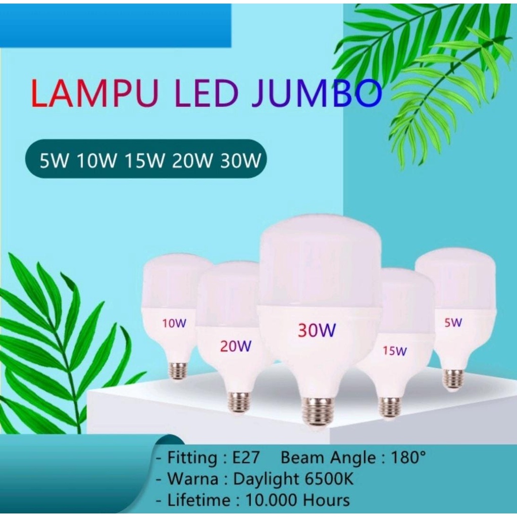 Jual Lampu Led Jumbo/lampu led tbulb/merek Haomen Star 5w/10w/15w/20w/30w | Shopee Indonesia