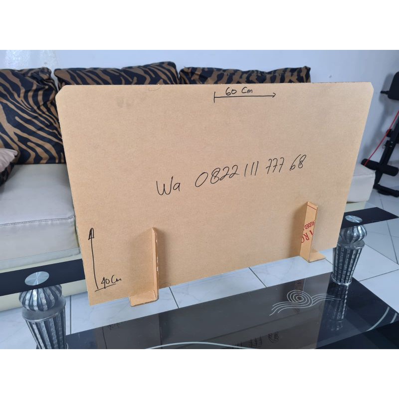 Jual Sekat pembatas meja anti corona 3mm x 80cm x 50cm | Shopee Indonesia