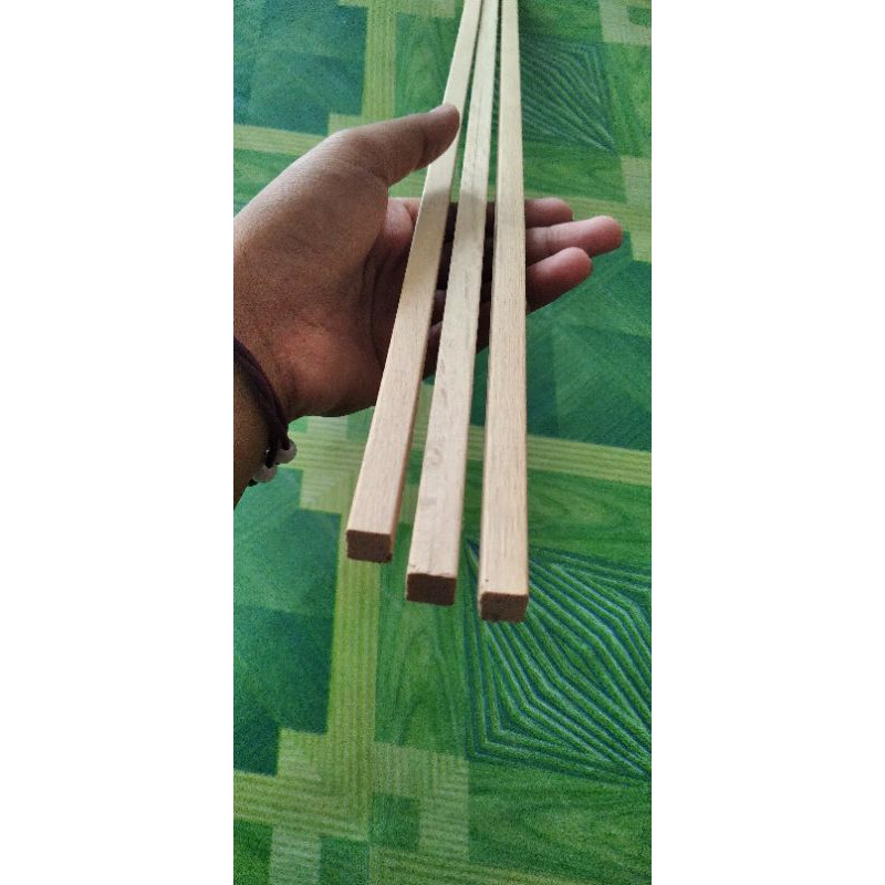Jual Stik kayu kotak 7mm panjang 50cm dan 60cm | Shopee Indonesia