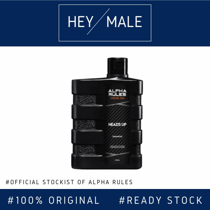 Jual ALPHA RULES Heads Up Shampoo | Shopee Indonesia