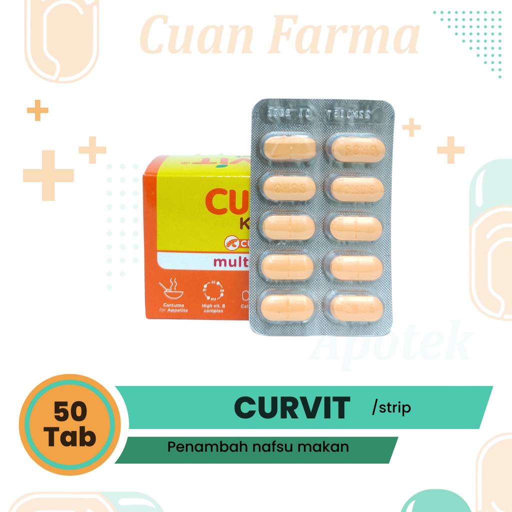 Jual CURVIT KAPLET BLISTER@10 KAP UNTUK NAFSU MAKAN | Shopee Indonesia