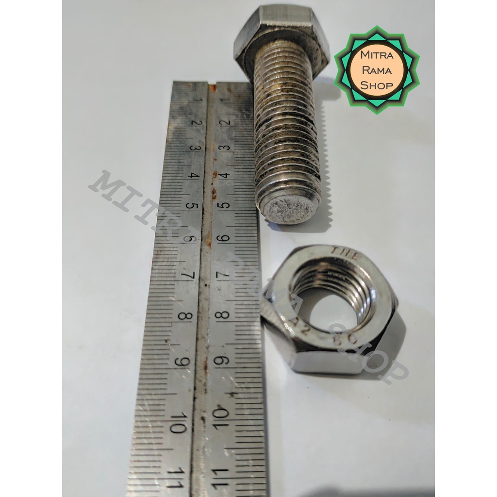 Jual Baut Stainless Steel SUS 304 M16 | Shopee Indonesia