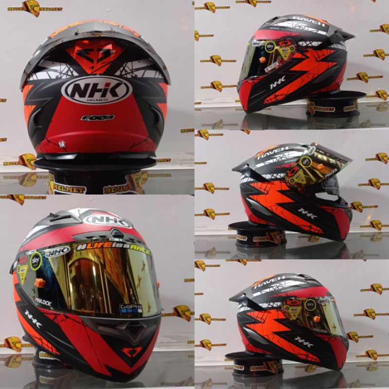 Jual Helm Nhk full face RX9 MOTIF SERIES SE RACER X PINK FLOURICENT ...