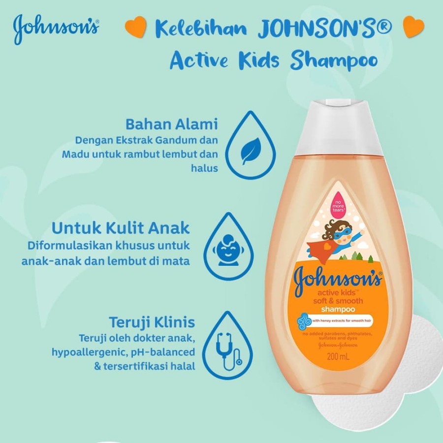 Jual JOHNSON'S Active Kids Soft & Smooth Shampoo - Shampo Anak-anak ...