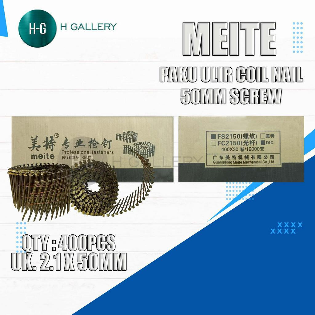 Jual PAKU PALET / PAKU PALLET / COIL NAIL 2.1x50 MM ULIR SCREW 400 PCS ...