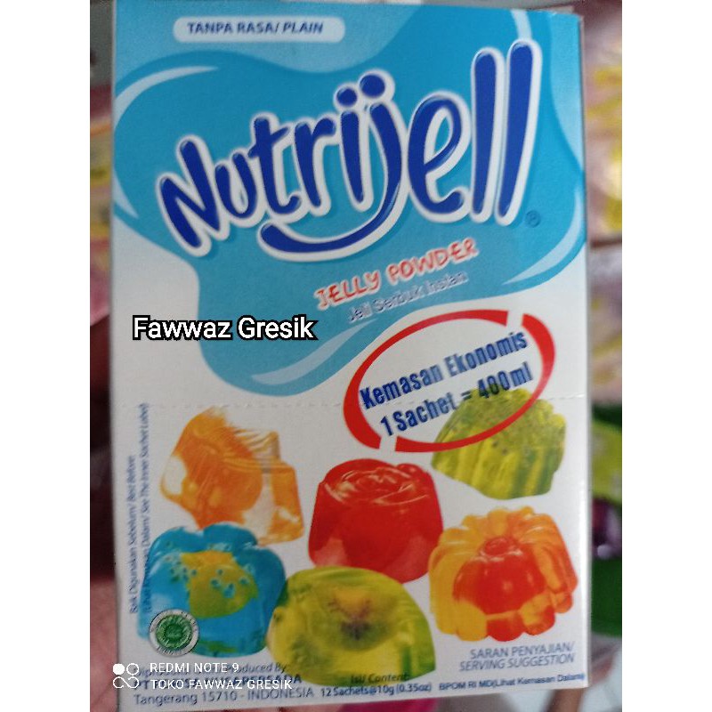 Jual Nutrijell / Nutrijel Besar Plain Tanpa Rasa Besar 1 box kotak 12 x ...