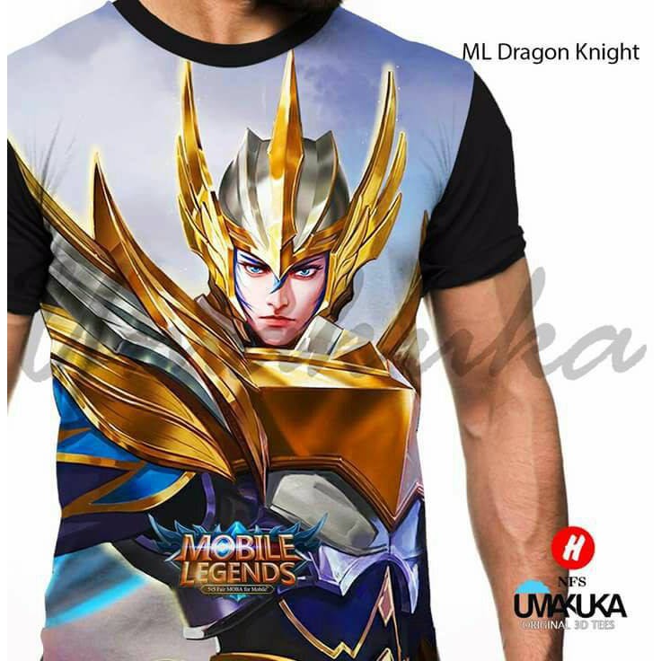 Jual ML Zilong Dragon Knight T-Shirt Kaos Baju 3D Karakter Mobile ...