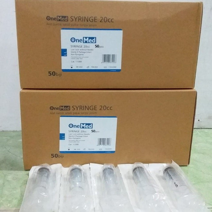 Jual spuit suntikan disposible syringe berbagai ukuran 1 ml, 3ml, 5ml, 10ml, 50ml ONEMED ...