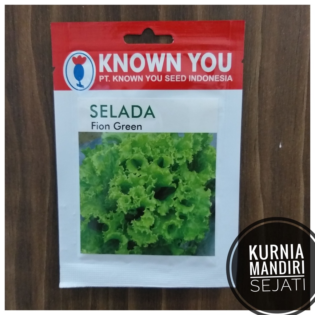 Jual Benih Selada Keriting FION GREEN Known You Seed Original Packing 5 ...