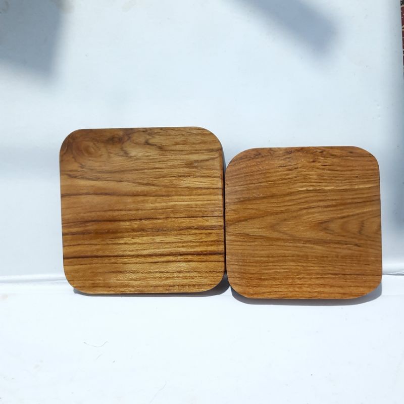 Jual Coaster kayu,tatakan kayu,alas kayu,kotak tanpa lubang UK 10 cm ...
