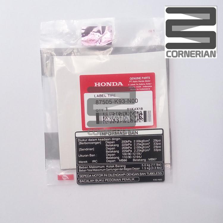 Jual [ CORNERIAN ] Honda New Scoopy Ring Velg 12 Inch Sticker Informasi ...
