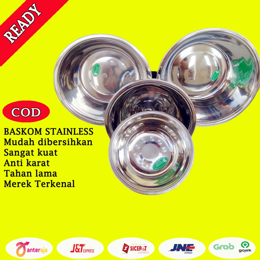 Jual Baskom Stainless Besar Tebal Steel Komodo Adonan | Shopee Indonesia